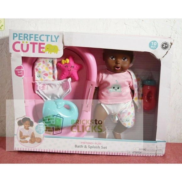 Jakks | Toys | Perfectly Cute Feed Bathe Set With 4 Drink Wet Baby Girl ...